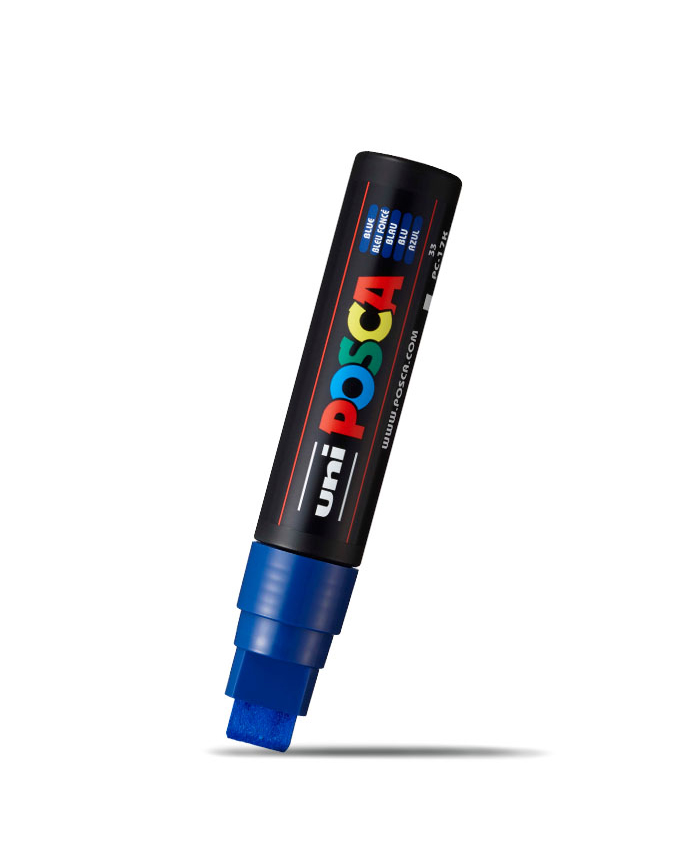 POSCA PC-17K Paint Marker Broad Chisel Tip Blue – POSCA NZ